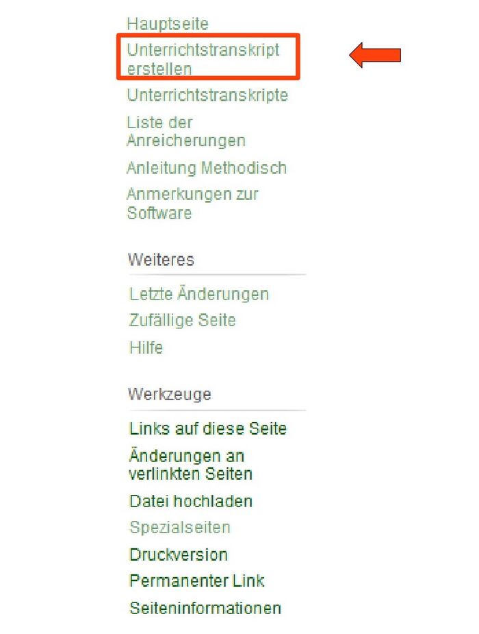 Ein neues Transkript erstellen – Semantic CorA